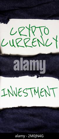 Text caption presenting Crypto Currency Investment. Business idea ...