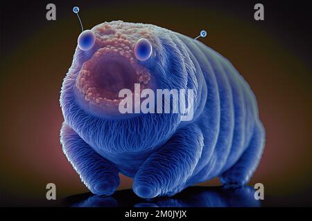 tardigrade, swimming water bear, microscopic extremophile Stock Photo ...