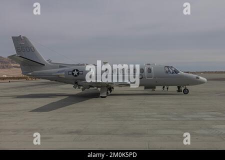 U.S. Marine Corps UC-35D aircraft pilots Lt. Col. Jonathan Barr (left ...