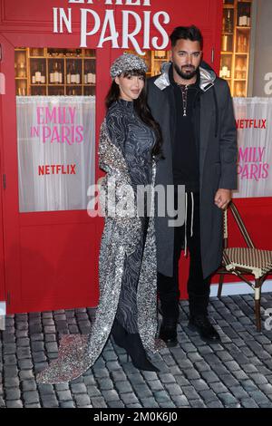 Nabilla Vergara and Thomas Vergara attend the "Emily In Paris" by ...