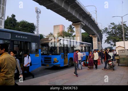 December 06 2022: Pune, India - Buses of the Pune Municipal Transport ...