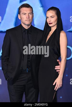 London, UK. Sam Worthington and Lara Worthington at Avatar: The Way of ...