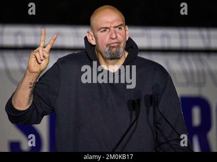 U.S. Senator John Fetterman (D-PA) sits ahead of the Presidential ...