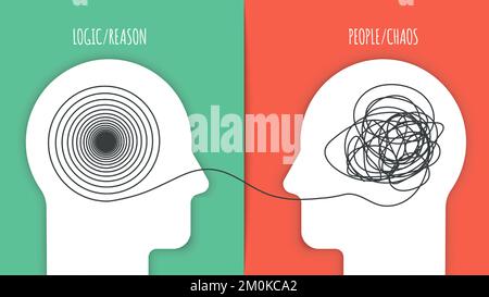 Left and right human brain. Creative half and logic half of human mind ...