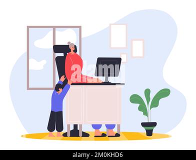 Remote work disadvantages Stock Vector Image & Art - Alamy