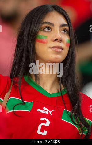 Moroccan fan during the FIFA World Cup Qatar 2022 Round of 16 match ...