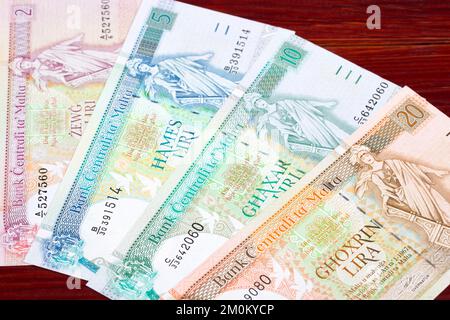 Maltese money - lira a business background Stock Photo - Alamy