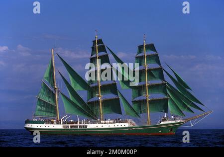 German tall ship Alexander von Humboldt from ahead Stock Photo - Alamy