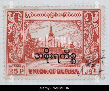 Centenary of Mandalay, postage stamp, Burma, 1959 Stock Photo - Alamy