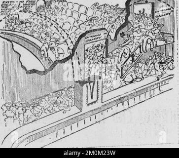 Cutaway diagram of the Iroquois Theatre Fire Stock Photo - Alamy