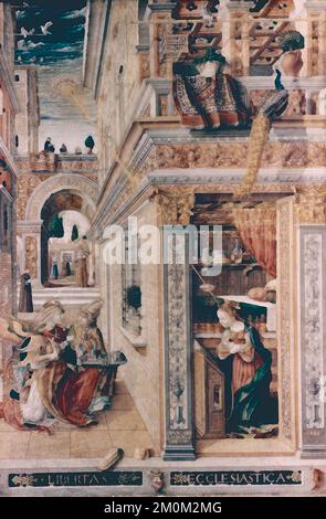 The Annunciation, with Saint Emidius . This painting by Carlo Crivelli ...