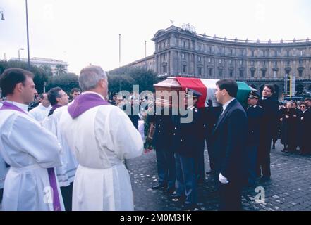 The funeral of Italian Chief Police Vincenzo Parisi, Rome, Italy 1995 ...