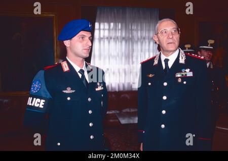 Italian Carabinieri General Luigi Federici at the new Officers Oath ...