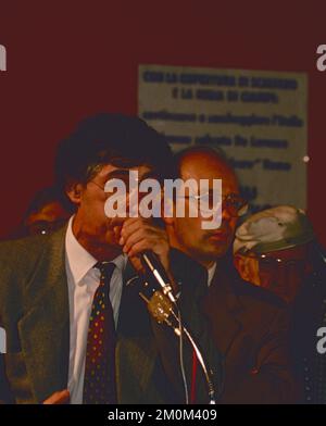 Italian politician Umberto Bossi of Lega Nord, Italy 1990s Stock Photo ...