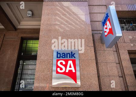 Adelaide, South Australia - August 23, 2019: BankSA logo sign in ...