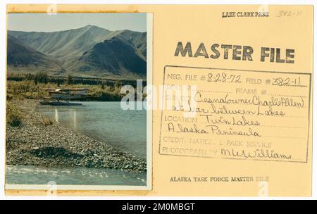 Cresna (owner Charlie Allen) at bar between lakes. Alaska Task Force ...