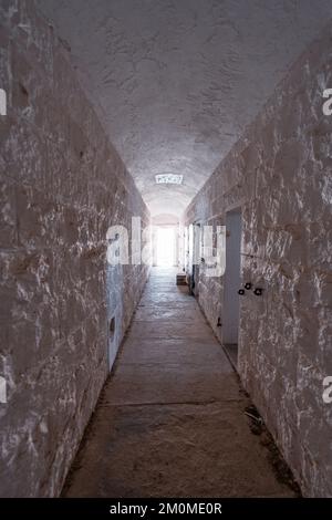The abandoned prison cell block at Trial Bay Goal in Australia Stock ...
