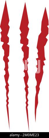 Rage symbol. Red claw marks. Horror scratches Stock Vector Image & Art ...