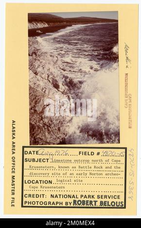 Limestone outcrop north of Cape Krusenstern, known as Battle Rock and ...