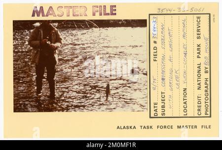 Congressman Steelman with grayling at Crescent Creek. Alaska Task Force ...