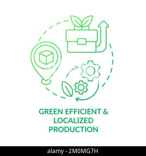 Eco-efficient and localized production green concept icon Stock Vector ...