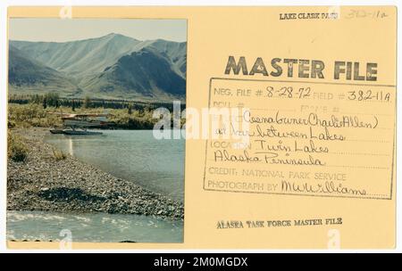 Cresna (owner Charlie Allen) at bar between lakes. Alaska Task Force ...