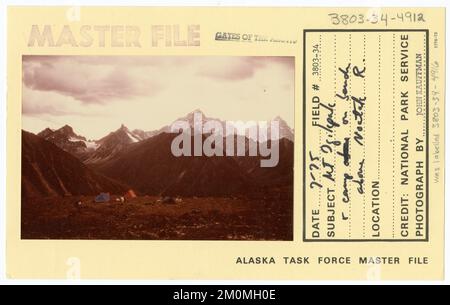 Mount Igikpak and camp. Alaska Task Force Photographs Stock Photo - Alamy