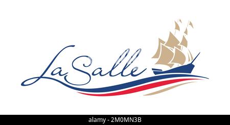 official flag of LaSalle, Ontario Canada at cloudy sky background on ...