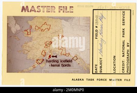 Harding Kenai map. Alaska Task Force Photographs Stock Photo - Alamy