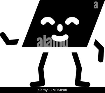 parallelogram geometric shape character glyph icon vector ...