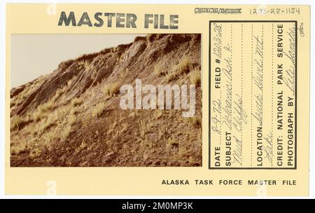 Volcanic ash and mud cliffs. Alaska Task Force Photographs Stock Photo ...