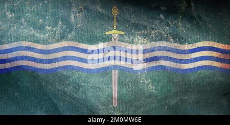 Top view of flag Peterborough, Ontario Canada. Canadian travel and ...