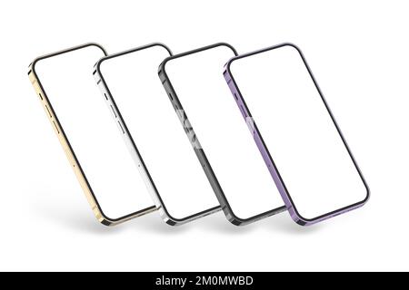 Smartphones design, template, isolated. Mockup Stock Photo - Alamy