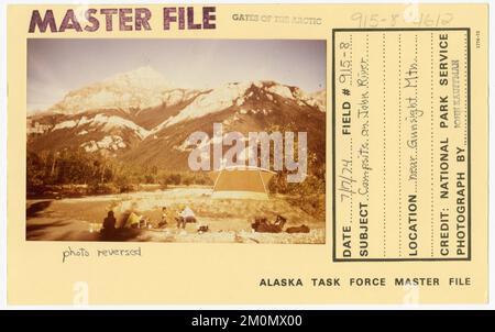Campsite on John River. Alaska Task Force Photographs Stock Photo - Alamy