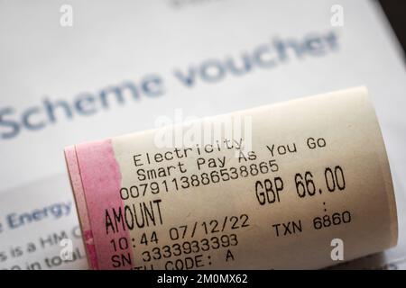 Electricity energy support scheme voucher letter notice in England UK ...