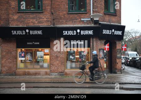 Copenhagen/Denmark/07 December 2022/ Danbish wine stoe Skjold Burne in ...