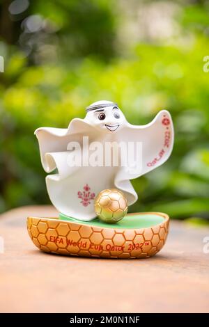 Banner of the Official Mascot of the FIFA World Cup 2022 Qatar, La'eeb ...