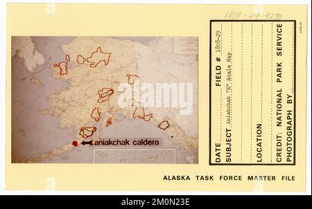 Aniakchak "E" scale map. Alaska Task Force Photographs Stock Photo - Alamy