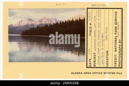 Protected Island cove above Portage Creek with mountain south of Little ...