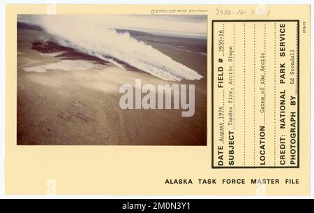 Tundra fire, Arctic Slope. Alaska Task Force Photographs Stock Photo ...