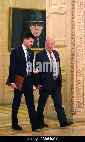 TUV leader Jim Allister (right) and his wife Ruth (centre) at Kells and ...