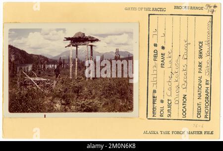Cache, Lake Minakokosa. Alaska Task Force Photographs Stock Photo - Alamy
