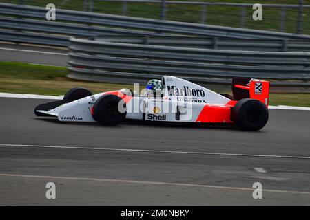 An historic Mclaren F1 car powered by Honda at the Goodwood Festival of ...