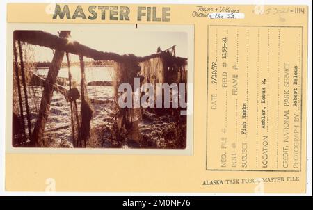Fish racks. Alaska Task Force Photographs Stock Photo - Alamy
