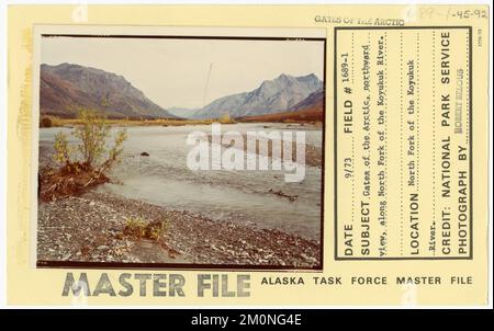 Gates of the Arctic, northward view, along North Fork of the Koyukuk ...