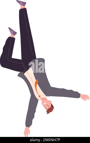 Person or Businessman Holding Down Falling Arrow, Success and Failure ...