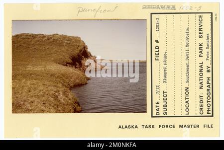 Slumped pingo. Alaska Task Force Photographs Stock Photo - Alamy