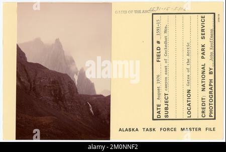 Canyon east of Cockedhat Mountain. Alaska Task Force Photographs Stock ...