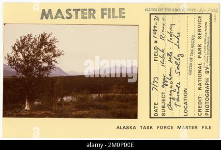 Upper Kobuk River and Angayucham Mountains looking toward Selby Lake ...