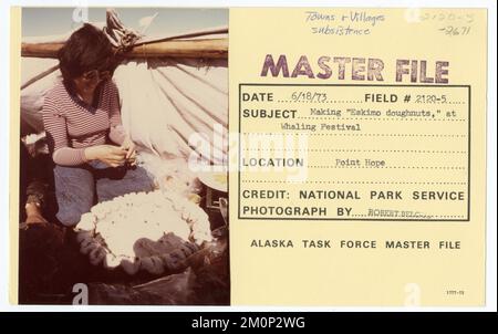Making "Eskimo doughnuts," at Whaling Festival. Alaska Task Force ...
